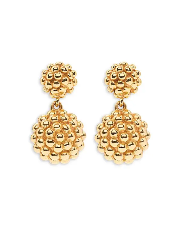 CAPUCINE DE WULF Berry Double Drop Earrings - Gold