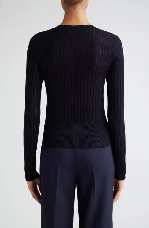 Max Mara Funale Silk & Wool Rib Sweater