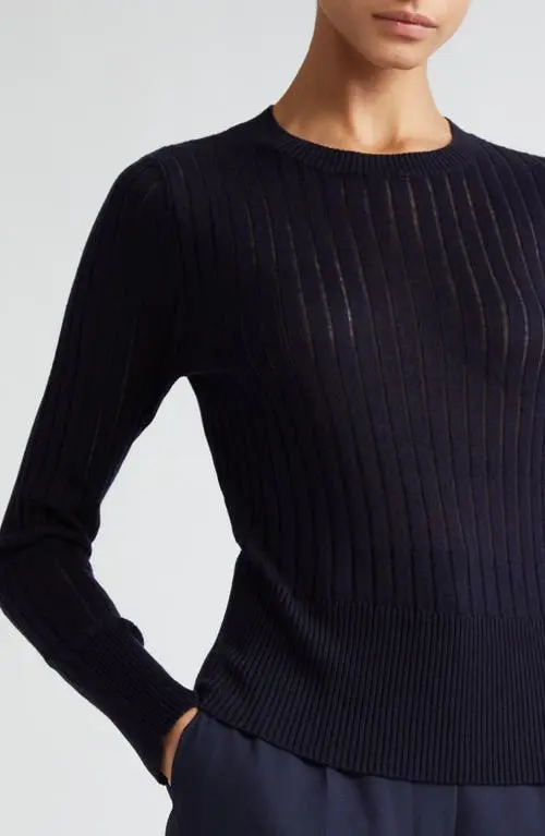 Max Mara Funale Silk & Wool Rib Sweater