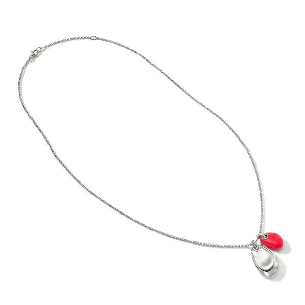 John Hardy Pebble Duo Necklace Diamonds