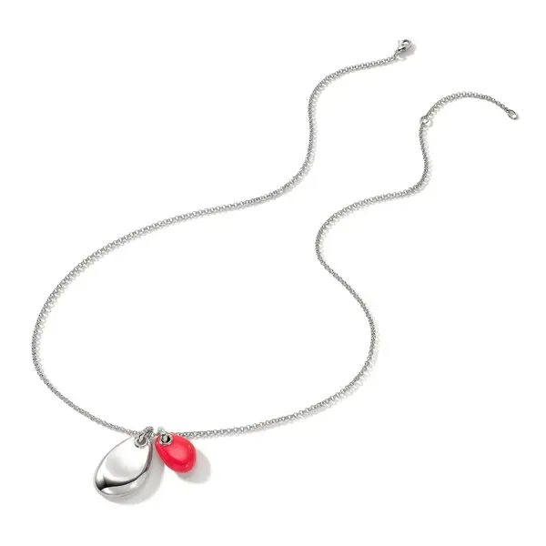 John Hardy Pebble Duo Necklace Diamonds