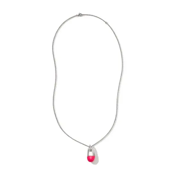 John Hardy Pebble Necklace With Diamonds And Enamel