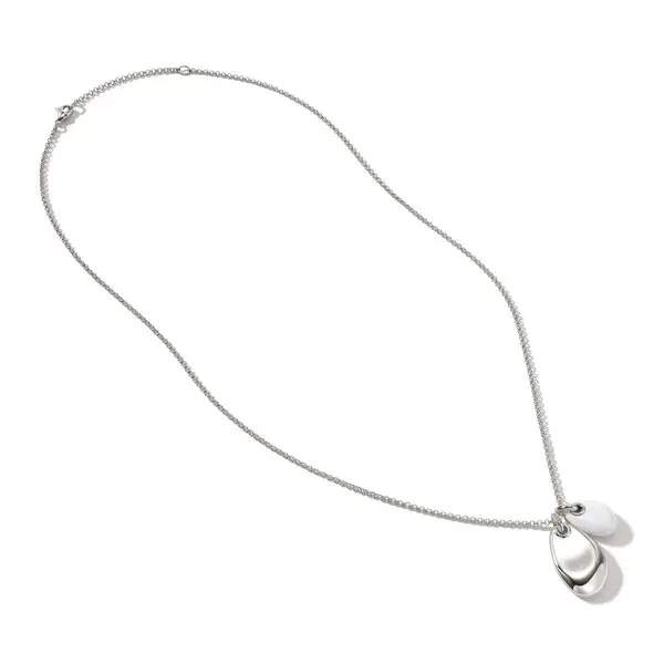 John Hardy Pebble Duo Necklace Diamonds