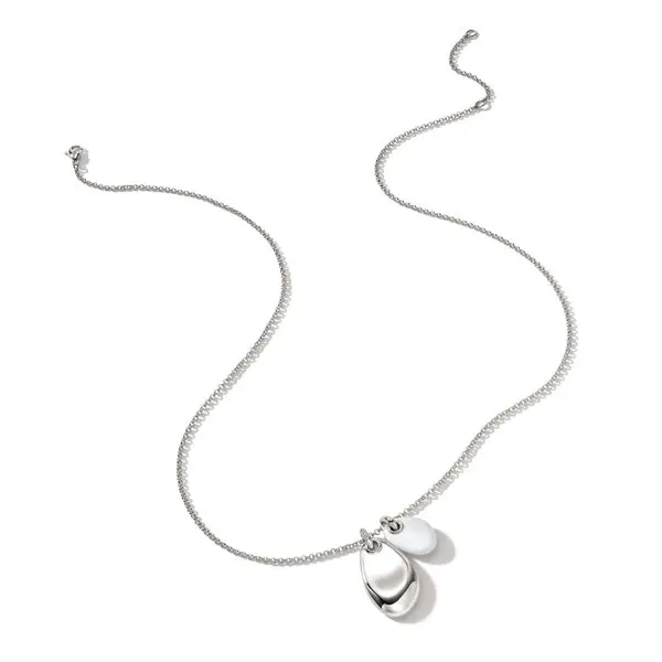 John Hardy Pebble Duo Necklace Diamonds