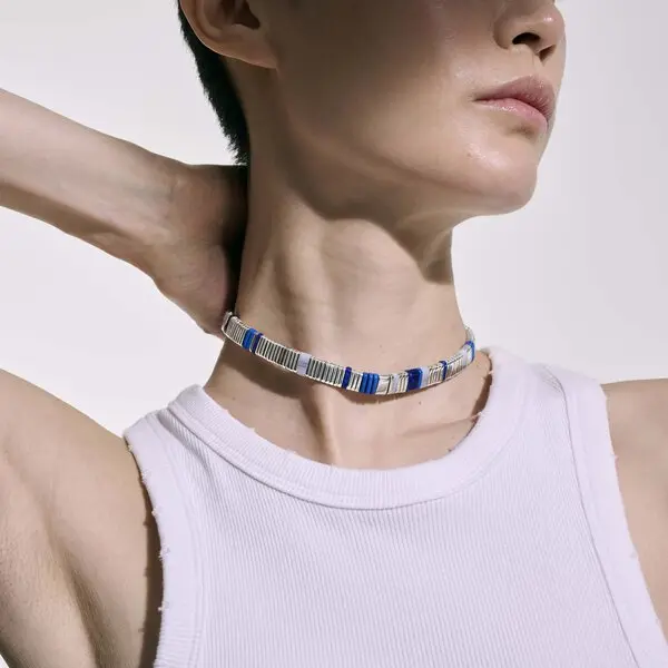 John Hardy Sterling Colorblock Choker Necklace