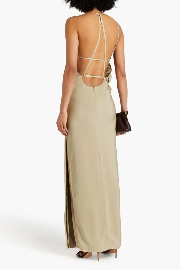 Jacquemus Goccia Cutout Maxi Dress In Beige - 85% Off | Editorialist