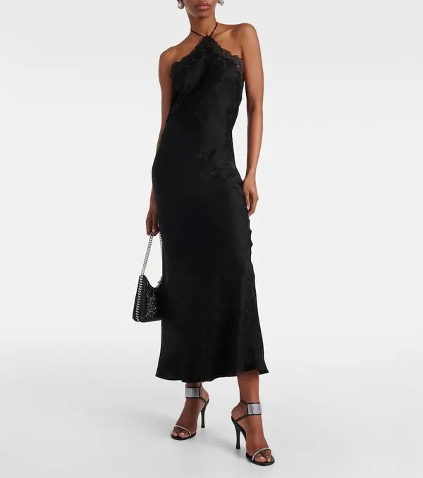 Stella McCartney Floral Jacquard Lace Midi Dress