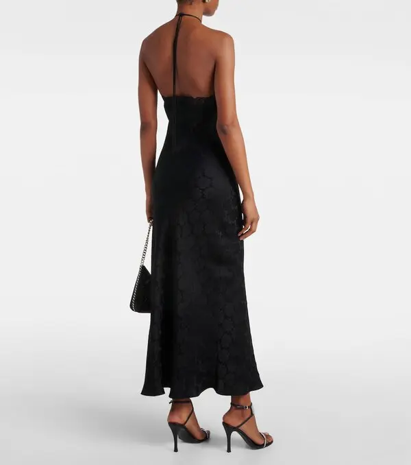 Stella McCartney Floral Jacquard Lace Midi Dress