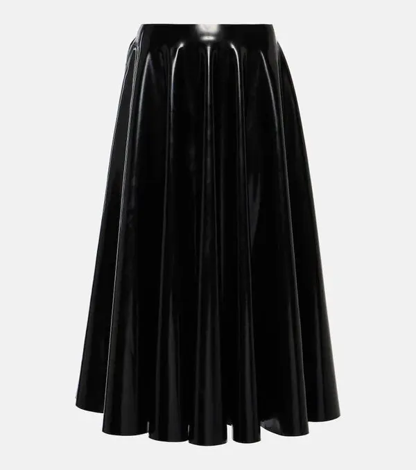 Alaïa Latex Midi Skirt
