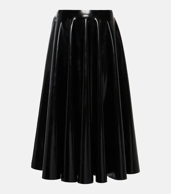 Alaïa Latex Midi Skirt