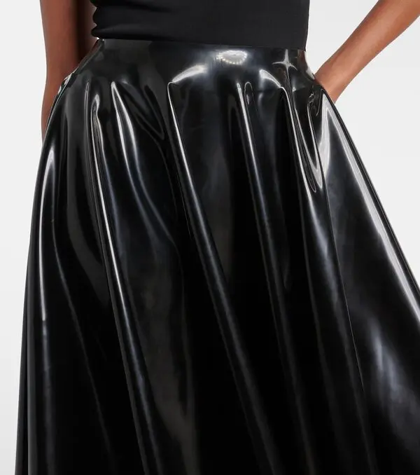 Alaïa Latex Midi Skirt