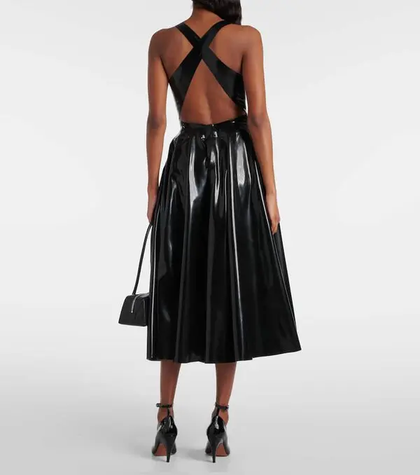 Alaïa Latex Midi Skirt