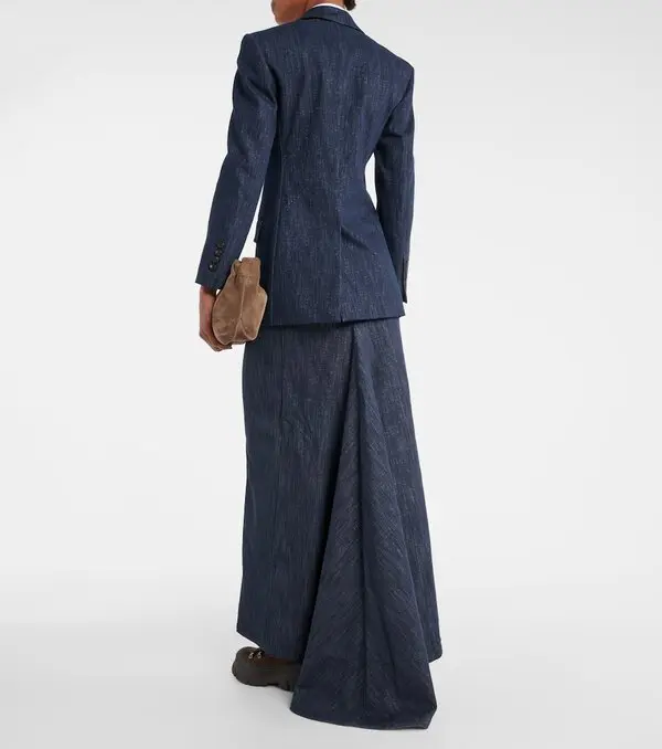 Brunello Cucinelli Metallic Cotton-blend Blazer