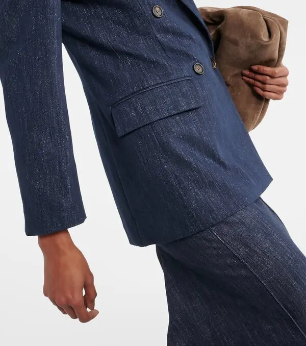 Brunello Cucinelli Metallic Cotton-blend Blazer