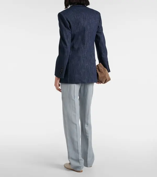 Brunello Cucinelli Metallic Cotton-blend Blazer