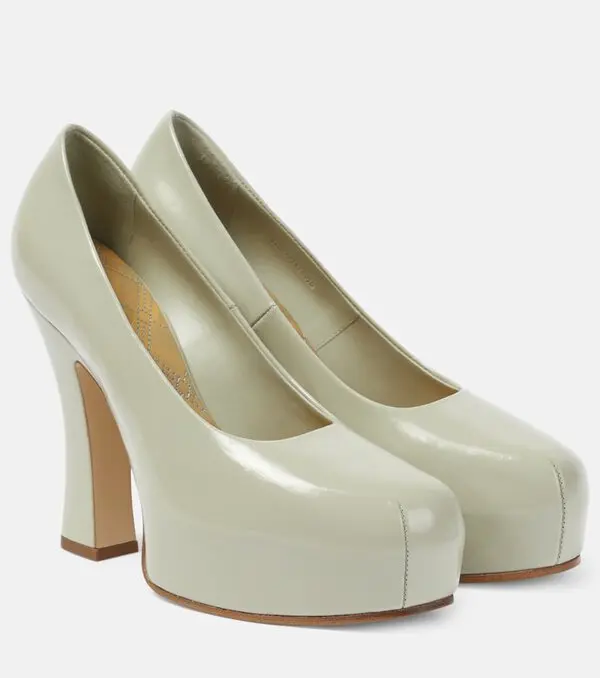 Burberry 130 Leather Platform Pumps