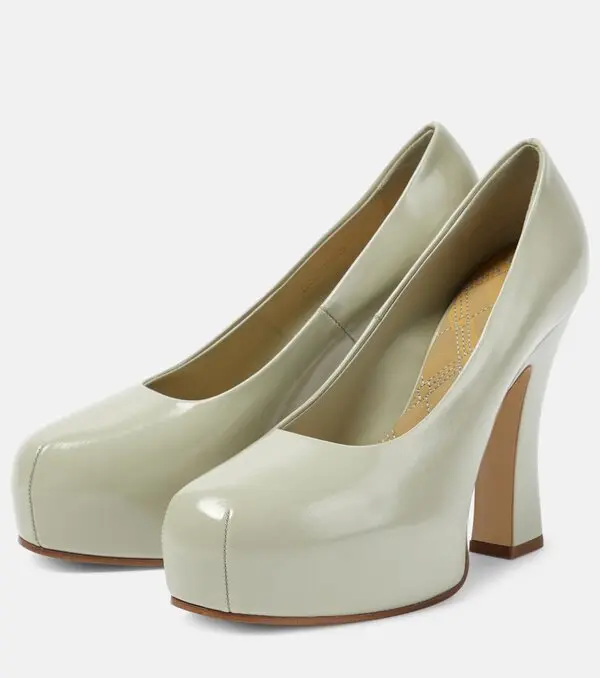 Burberry 130 Leather Platform Pumps