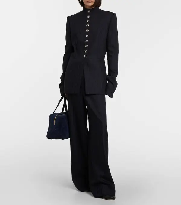 Khaite Samuel Wool-blend Jacket - Blue