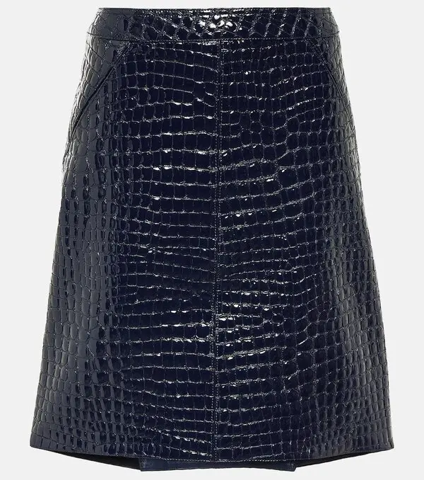 TOM FORD Croc-effect Leather Midi Skirt