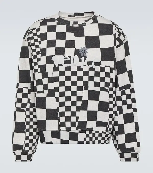 ERL Checked Cotton Jersey Sweatshirt - Multicoloured