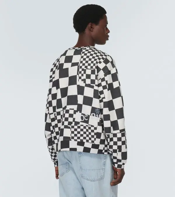 ERL Checked Cotton Jersey Sweatshirt - Multicoloured