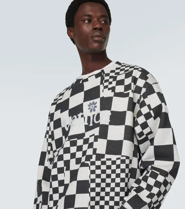 ERL Checked Cotton Jersey Sweatshirt - Multicoloured