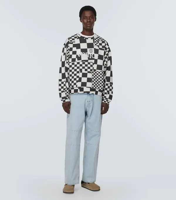 ERL Checked Cotton Jersey Sweatshirt - Multicoloured