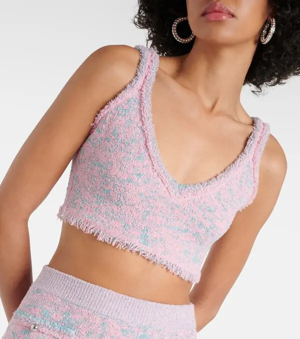 Rabanne Tweed Lurex Cropped Top