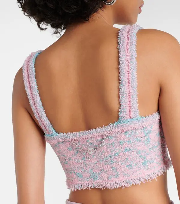 Rabanne Tweed Lurex Cropped Top