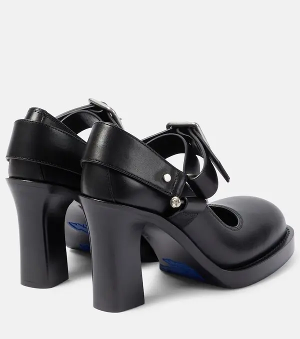 Burberry Leather Pumps With Buckle Fastening