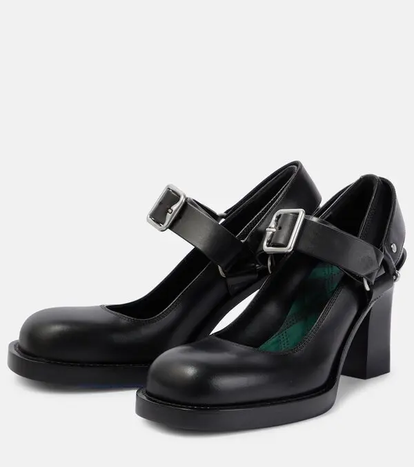 Burberry Leather Pumps With Buckle Fastening