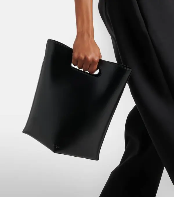 Alaïa Folded Leather Tote Bag - Black