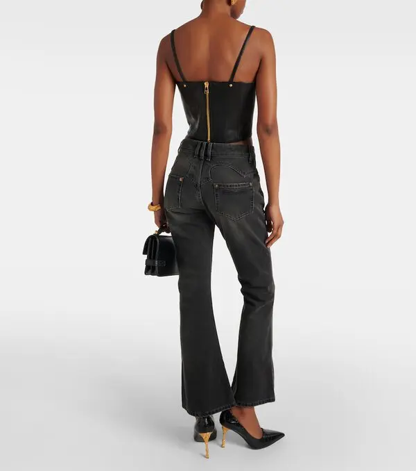 Balmain Western Bootcut Low-rise Jeans