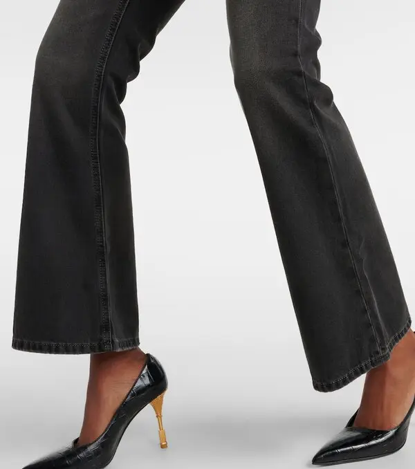 Balmain Western Bootcut Low-rise Jeans - Black