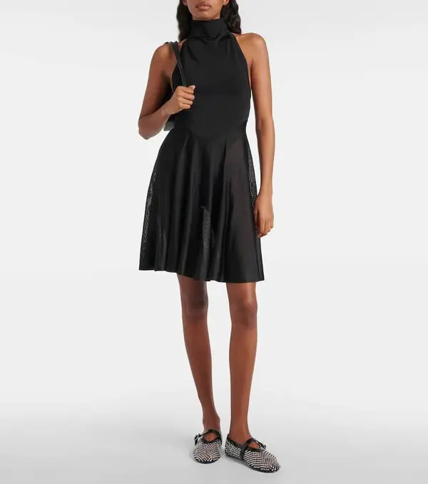Alaïa Embellished Fishnet Ballet Flats
