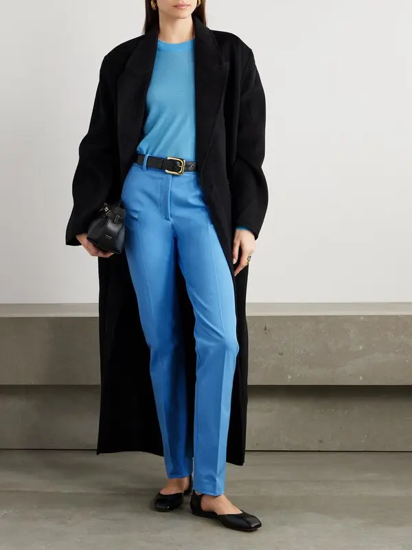 JOSEPH Coleman Gabardine Trousers - Blue