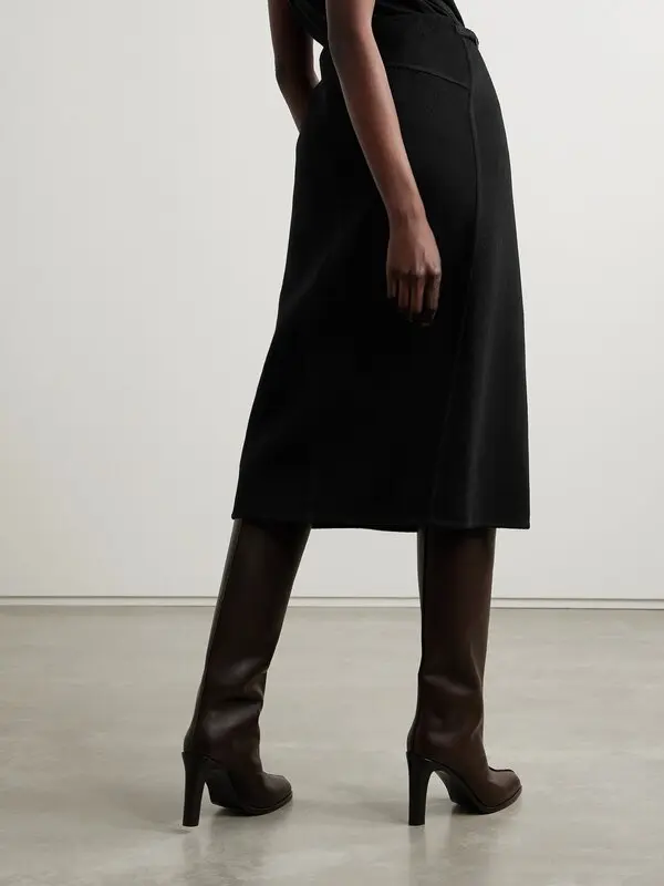 Gabriela Hearst Morelos Cashmere-felt Midi Skirt