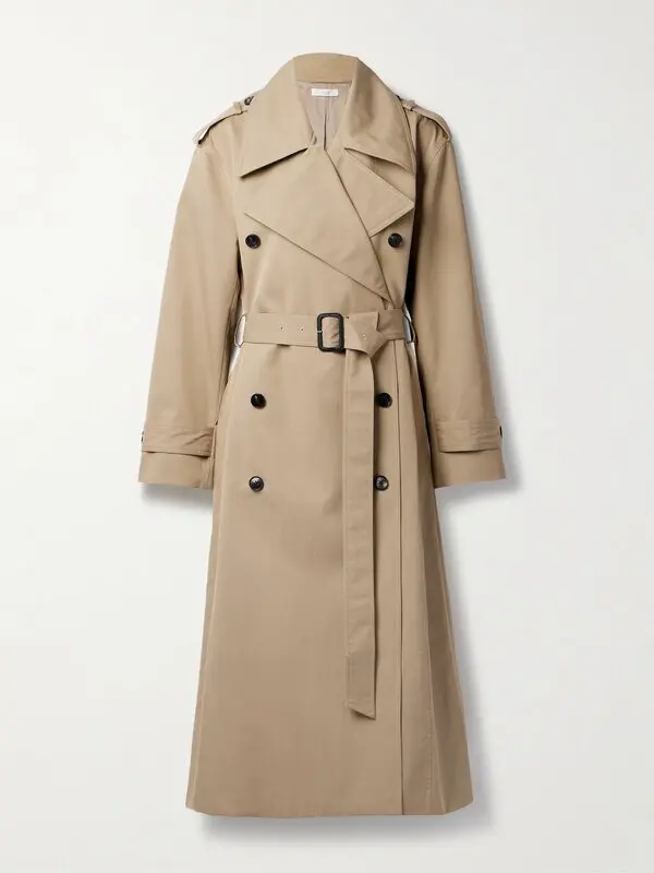Co Belted Double-breasted Cotton-blend Twill Trench Coat