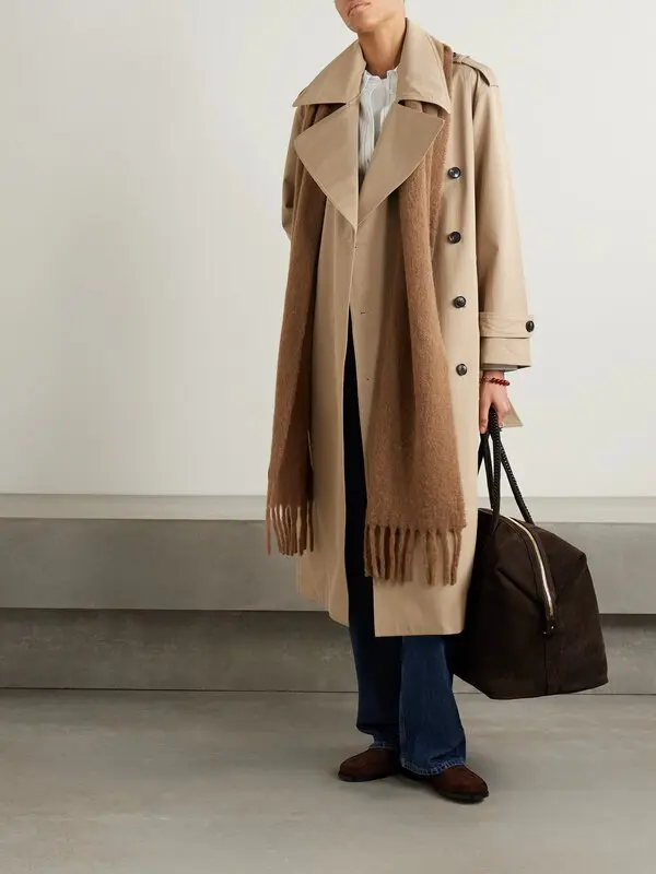 Co Belted Double-breasted Cotton-blend Twill Trench Coat