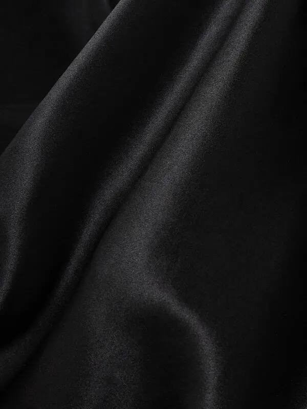 BEARE PARK Asymmetric Draped Silk-satin Halterneck Tank
