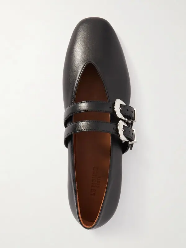 Le Monde Beryl Claudia Leather Mary-jane Ballet Flats