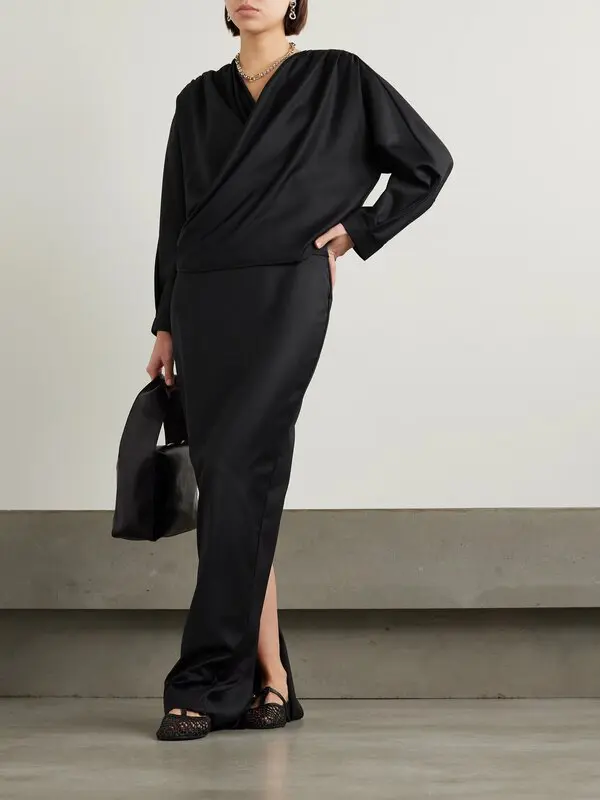 BEARE PARK Gathered Wrap Top