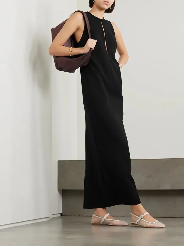 BEARE PARK Wool-crepe Maxi Dress