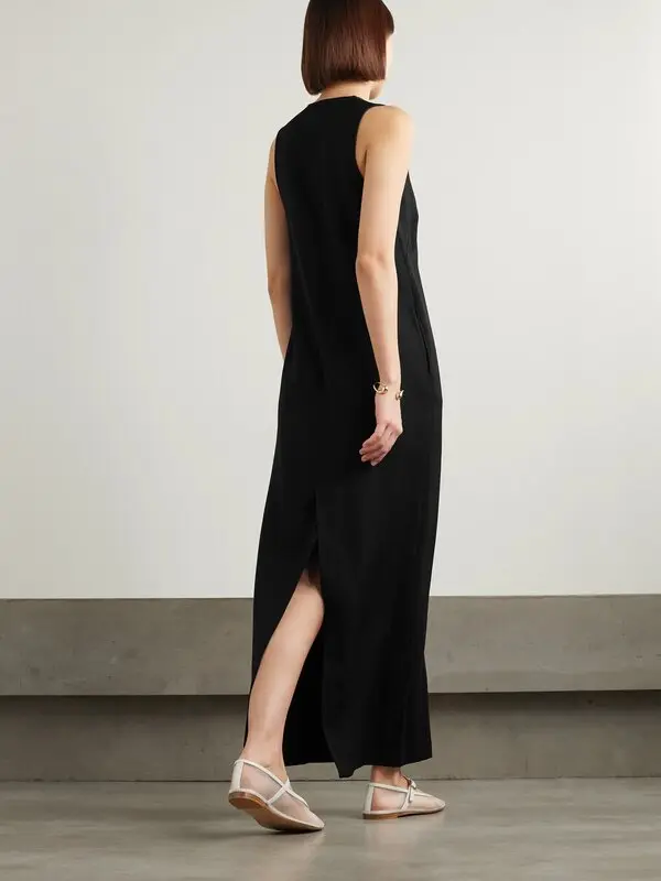 BEARE PARK Wool-crepe Maxi Dress