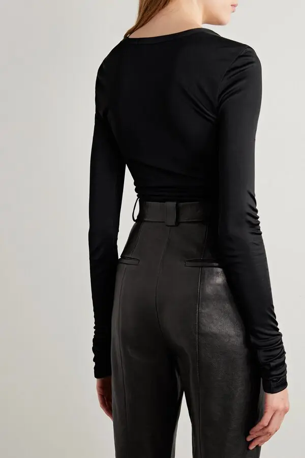 Khaite Janelle Stretch-jersey Bodysuit - Black