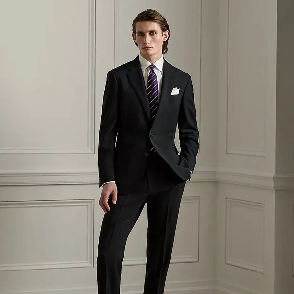Ralph Lauren Gregory Hand-tailored Wool Twill Suit - Black