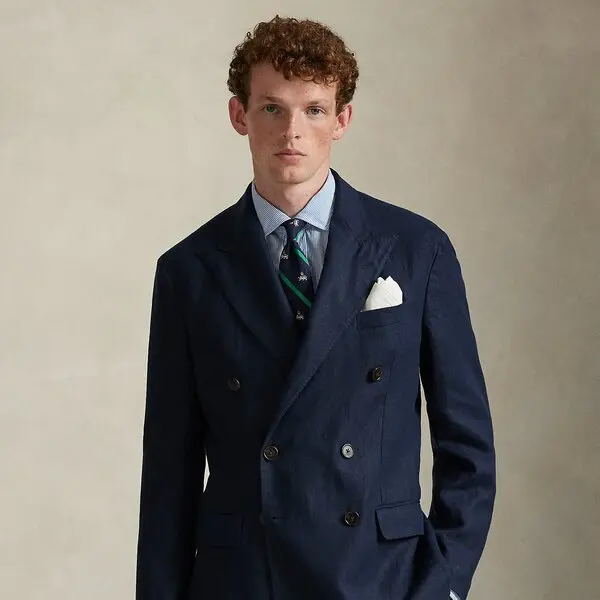 Ralph Lauren Polo Soft Tailored Linen Suit Jacket - Dark Navy