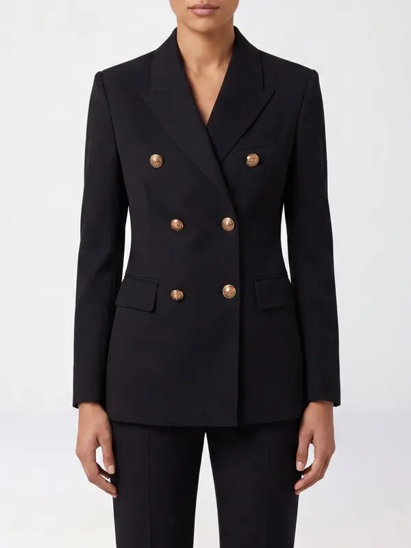 GOLDEN GOOSE Double Breasted Jacket With Notched Lapel - Black