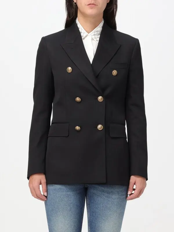 GOLDEN GOOSE Double Breasted Jacket With Notched Lapel - Black