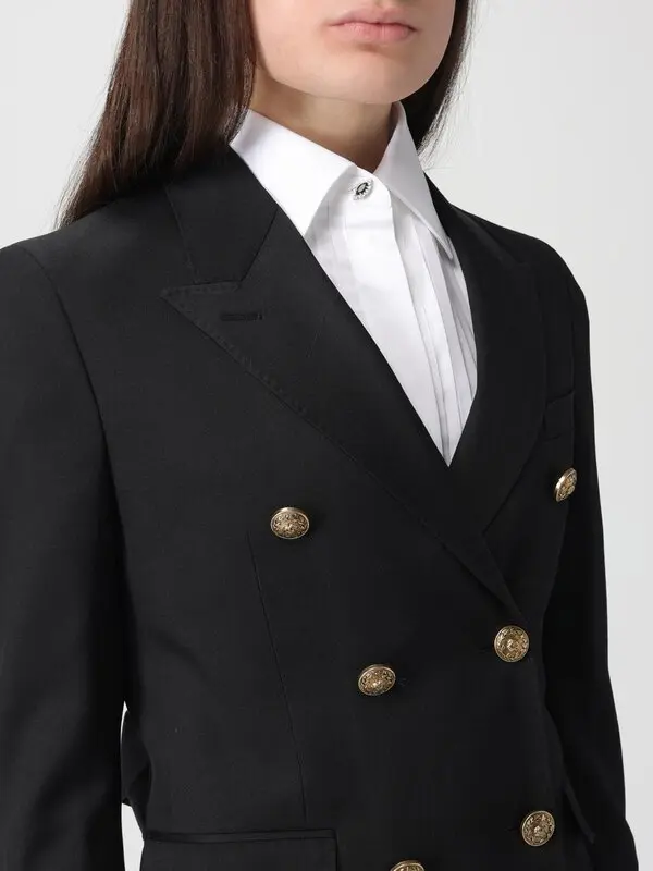GOLDEN GOOSE Double Breasted Jacket With Notched Lapel - Black